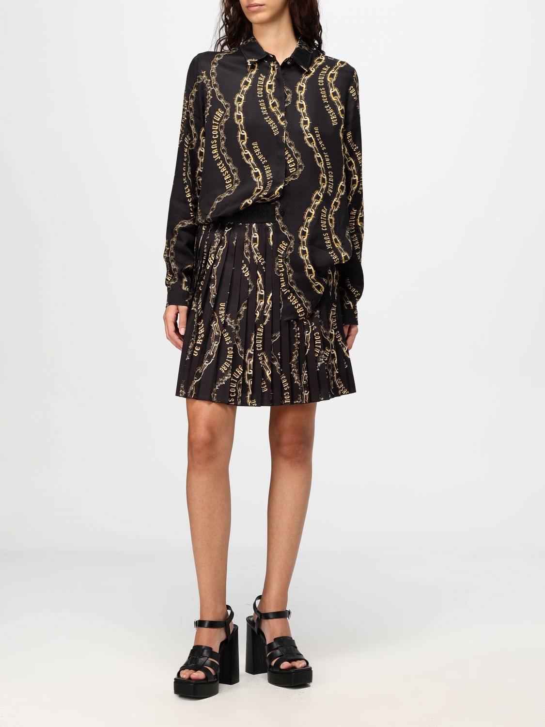 VERSACE Versace Jeans Couture Pleated Mini Skirt